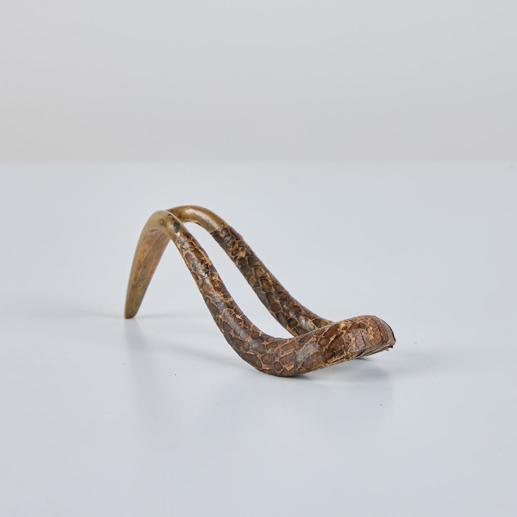 Carl Auböck Snakeskin Wrapped Brass Pipe Stand – DEN