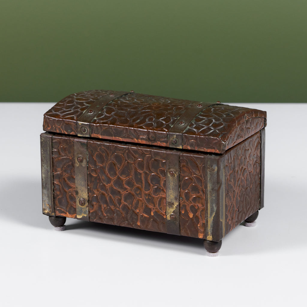 Brass and Copper Textured Lidded Box – DEN