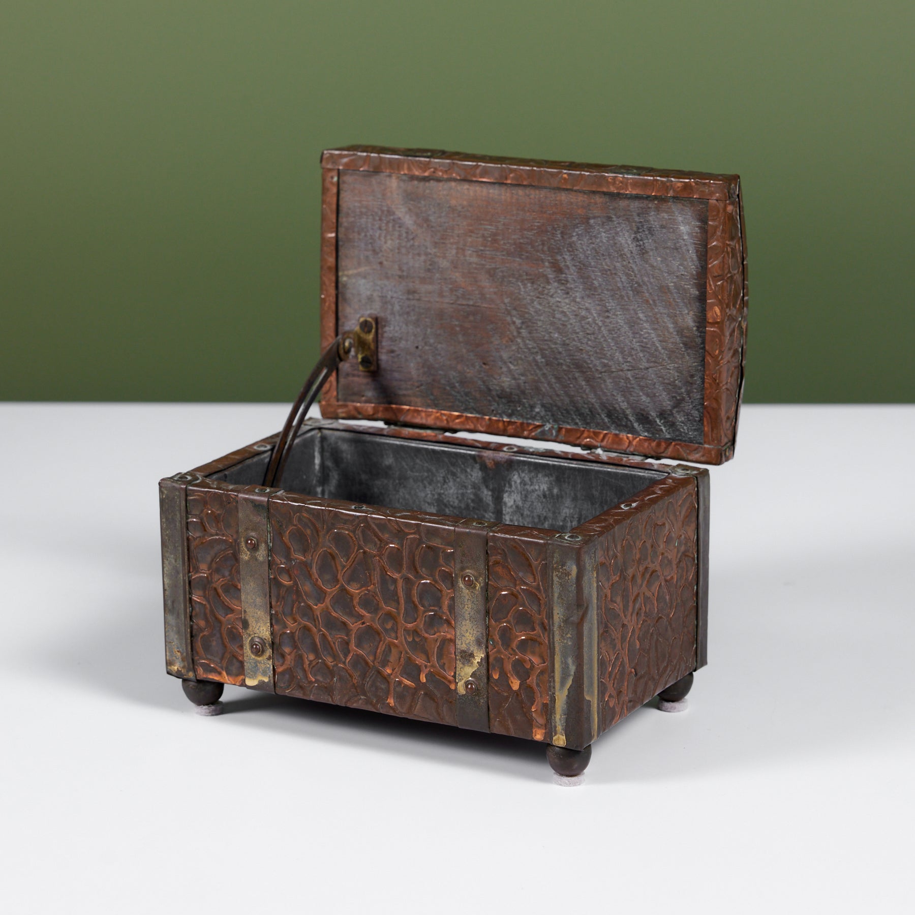 Brass and Copper Textured Lidded Box – DEN