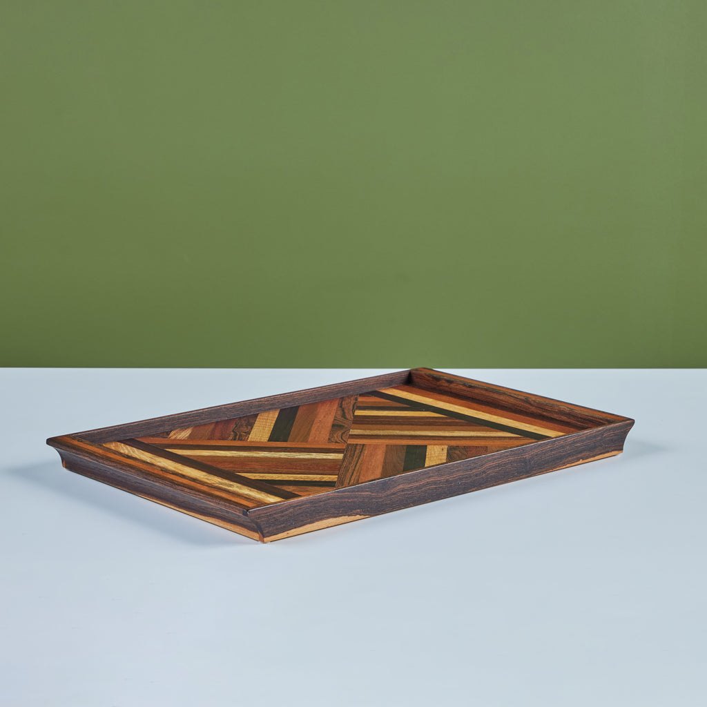 Don Shoemaker Geometric Marquetry Decorative Tray for Señal – DEN