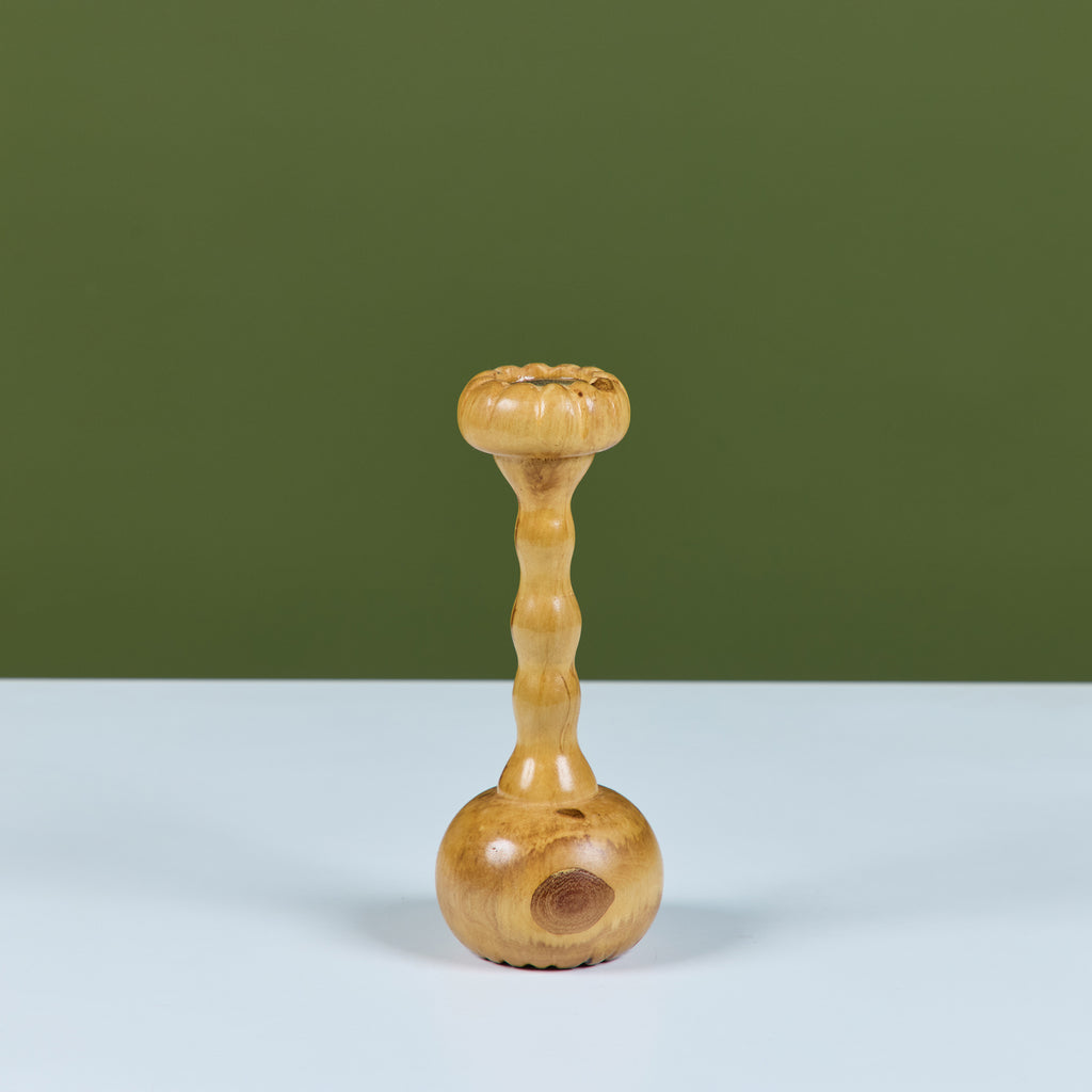 Hand Turned Spalted Birch Candlestick Holder by Evan Segota – DEN
