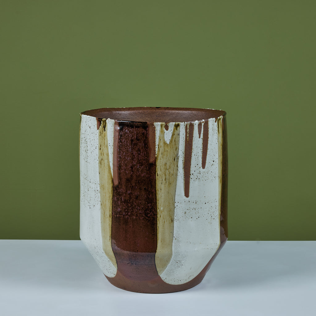 David Cressey Flame-Glazed Bullet Planter for Architectural Pottery – DEN