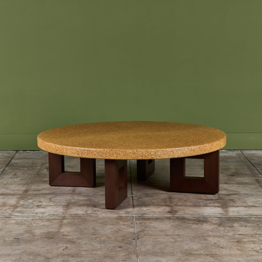 Paul Frankl Round Cork Coffee Table for Johnson Furniture Co. – DEN