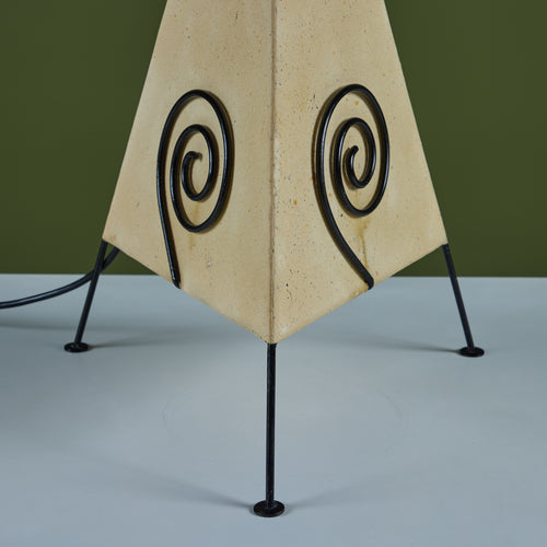 Postmodern Pyramid Paper Shade Table Lamp – DEN