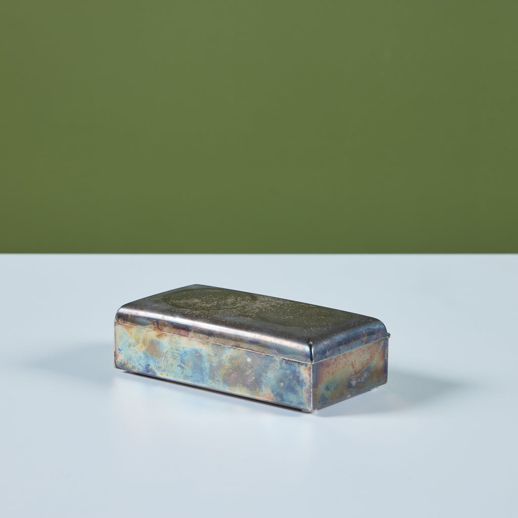 Lidded Silver-Plated Cigarette Box – DEN