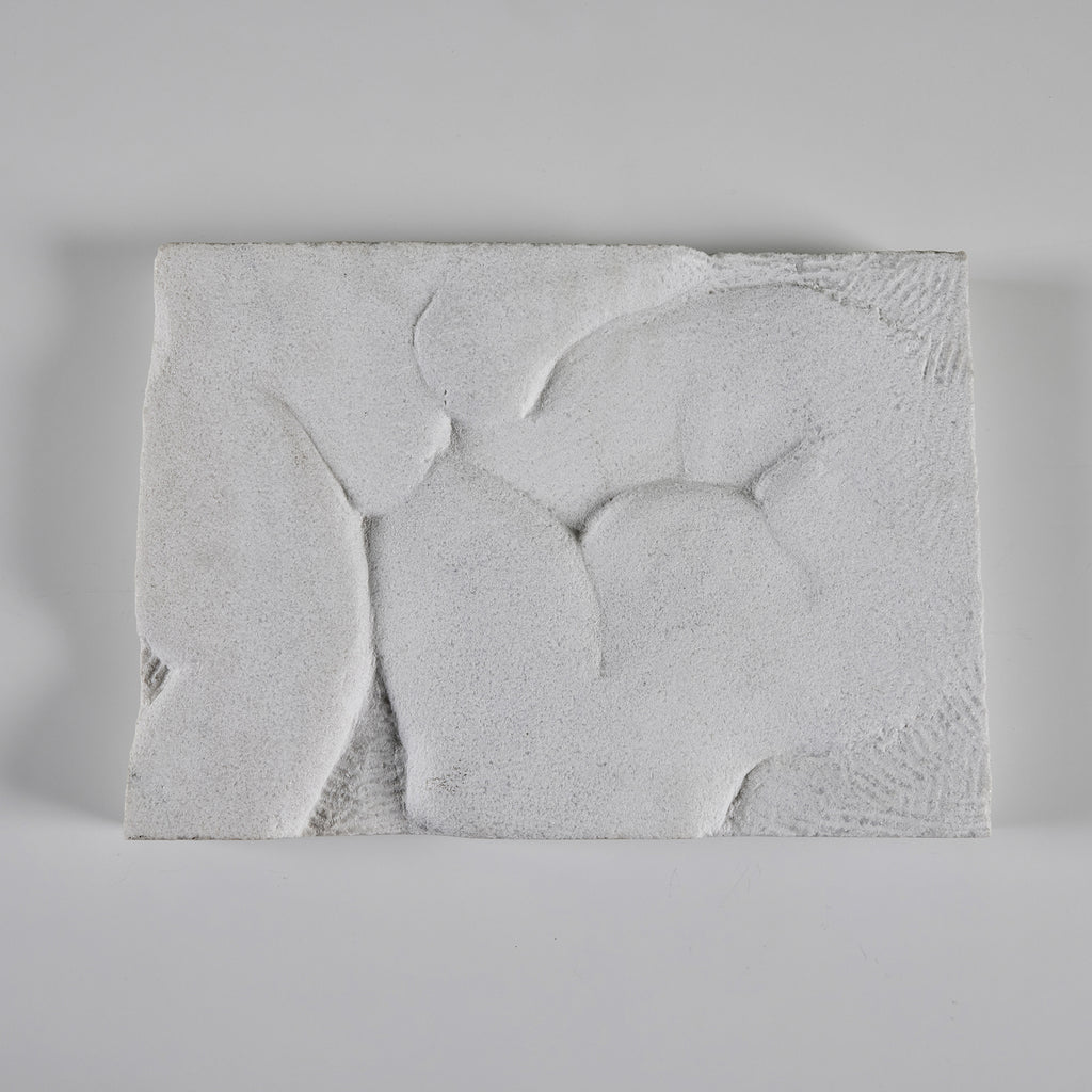 Textural White Stone Slab – DEN