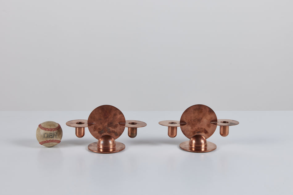 Pair of Copper Candlestick Holders by Ruth Gerth for Chase – DEN
